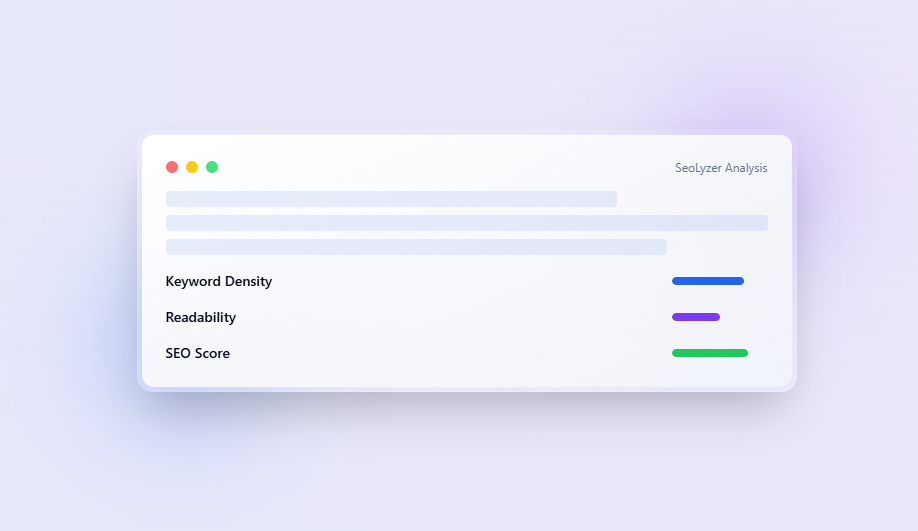 SeoLyzer - Optimize your content with AI-Powered SEO analysis